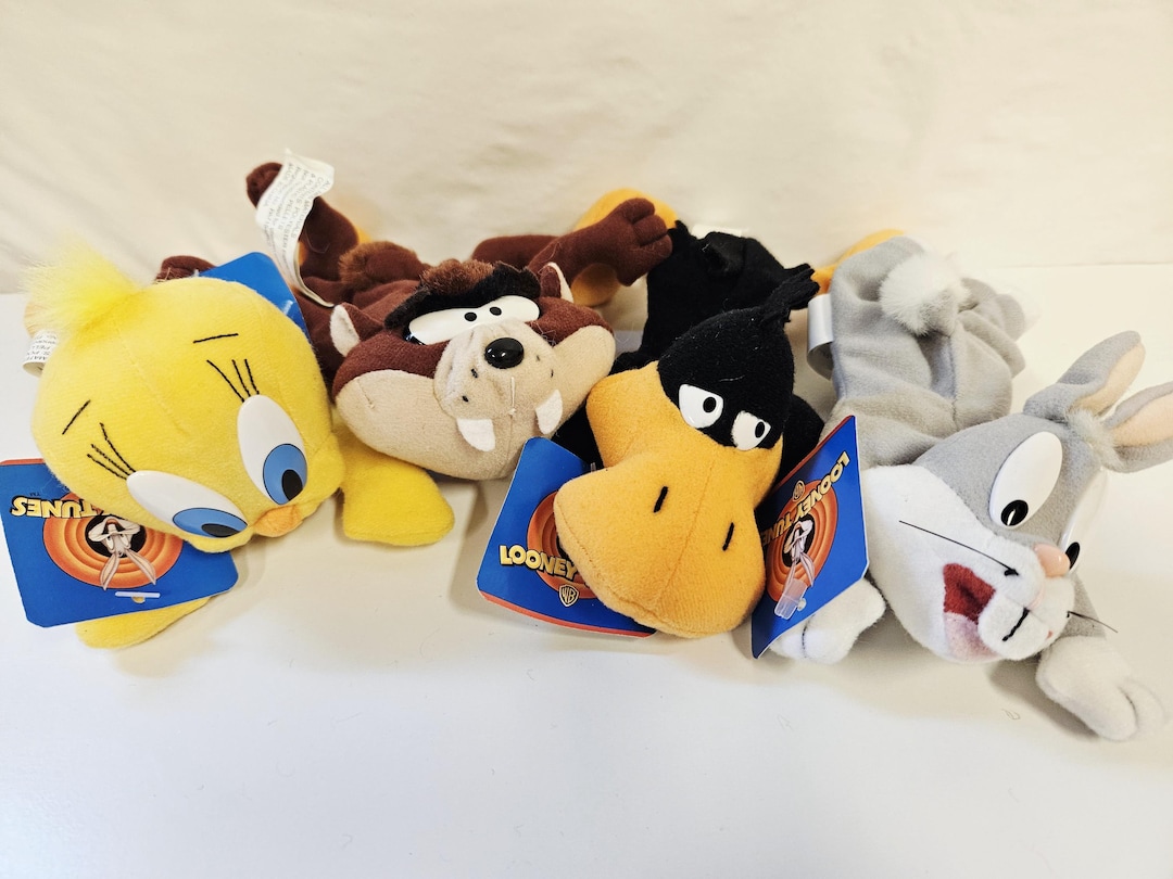 Vintage Warner Bros Looney Tunes Beanie Babies-bugs Bunny, Daffy Duck ...