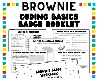 Girl Scout Daisy, Brownie, Junior Coding Basics Badge Booklet Bundle ...