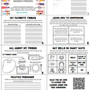 Girl Scout Brownie Making Friends Badge Booklet - Printable, Worksheet ...