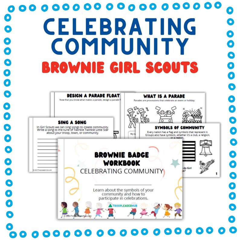 Girl Scout Brownie Celebrating Community- Brownie Girl Scouts Badge ...
