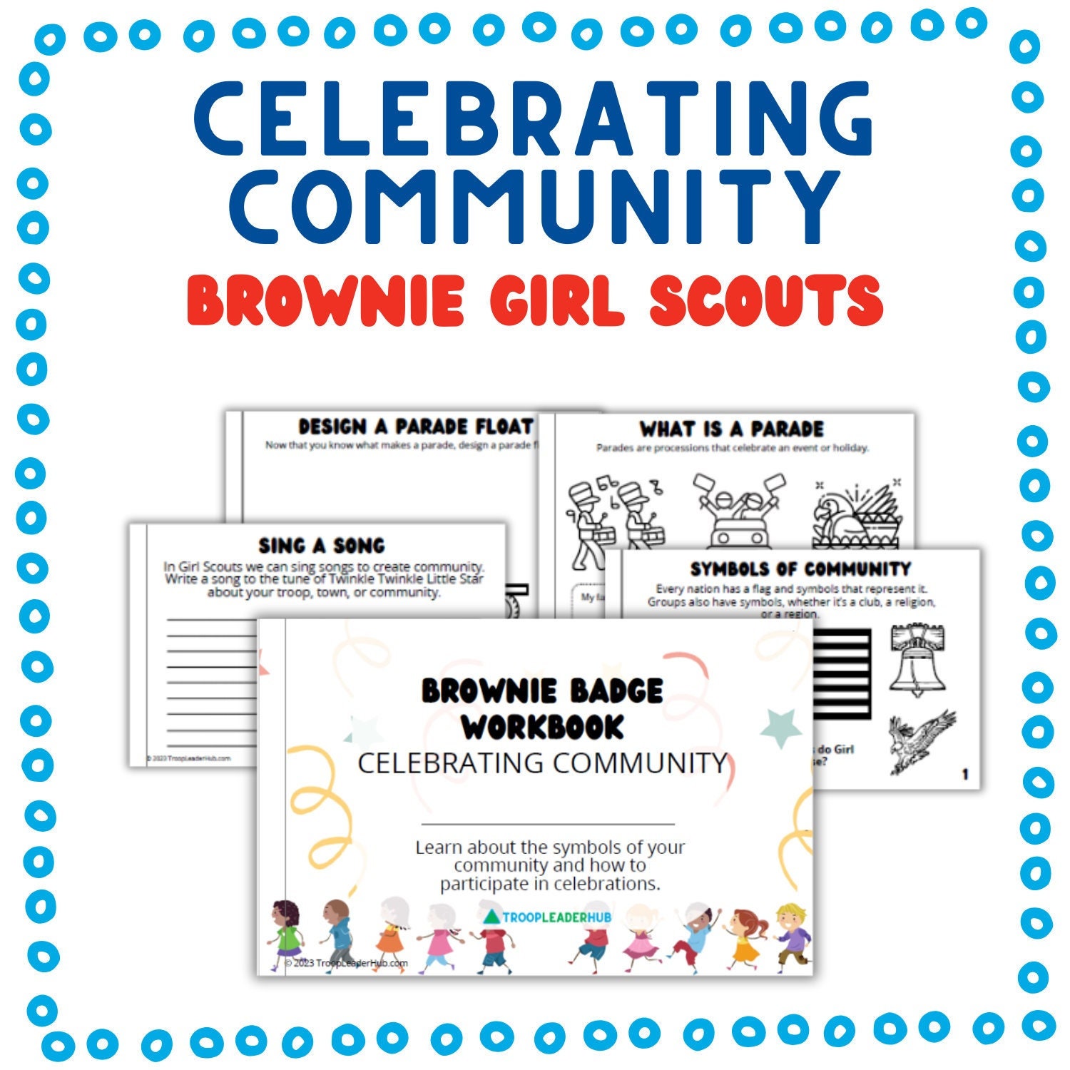 Girl Scout Brownie Celebrating Community- Brownie Girl Scouts Badge ...