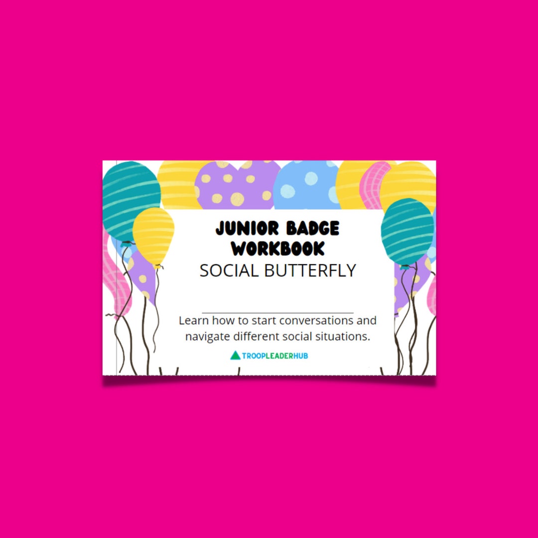 Girl Scout Junior Social Butterfly Badge Booklet - Printable, Digital ...