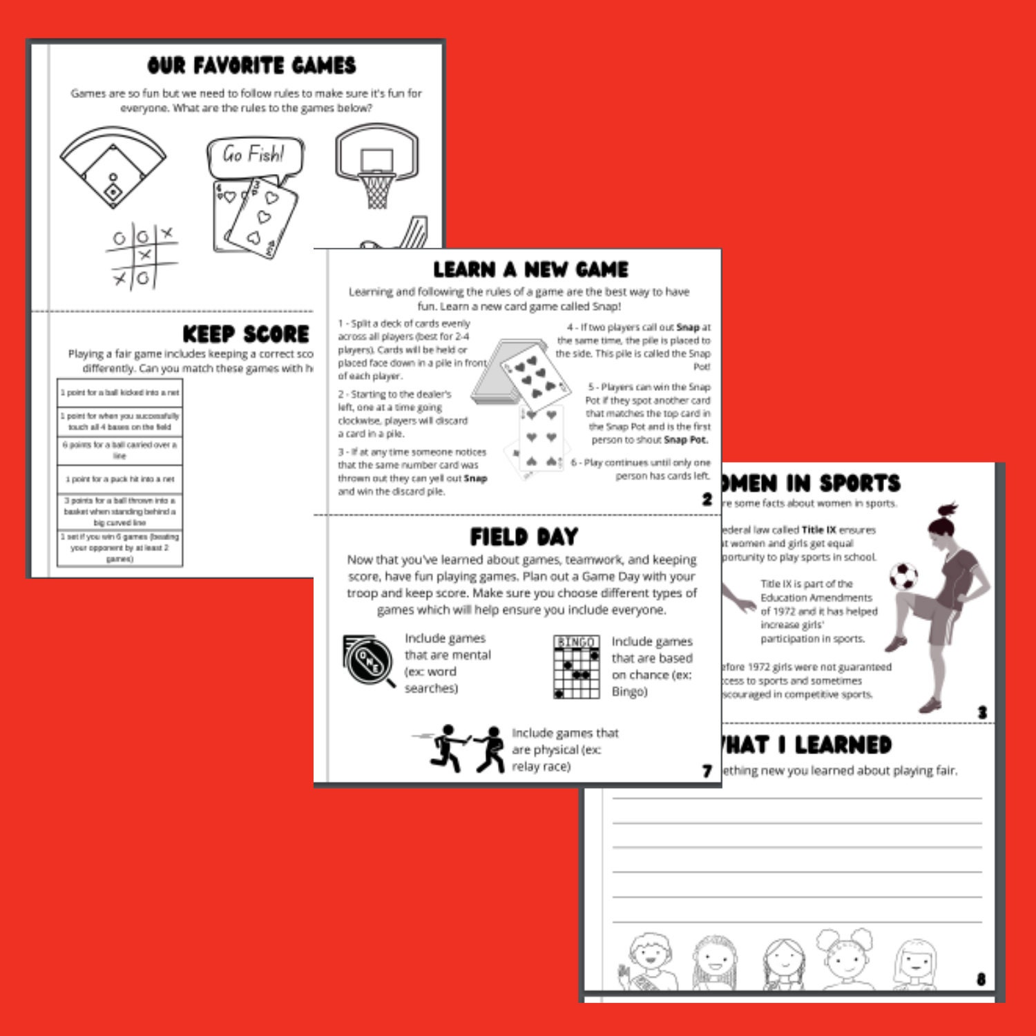 Girl Scouts Brownies Badge Booklet Bundle: First Aid, Pets, Senses, Eco ...