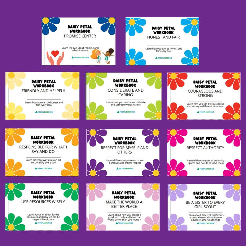 Girl Scout Daisy Petals and Promise Center Badge Booklet Bundle ...