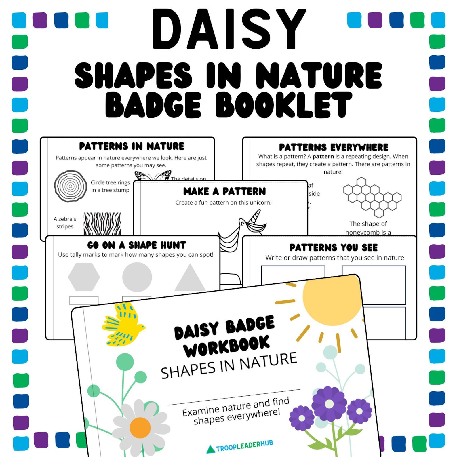 Girl Scout Daisy Shapes in Nature Badge Booklet - Girl Scouts Daisies ...