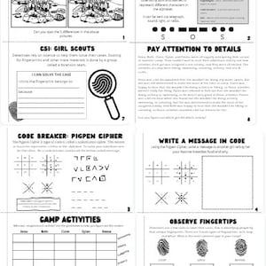 Girl Scout Junior Detective Badge Booklet - Printable, Digital Download ...