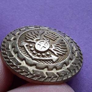 Old Detailed Brass Military Buttons, Heraldry Button, Coat of Arms ...