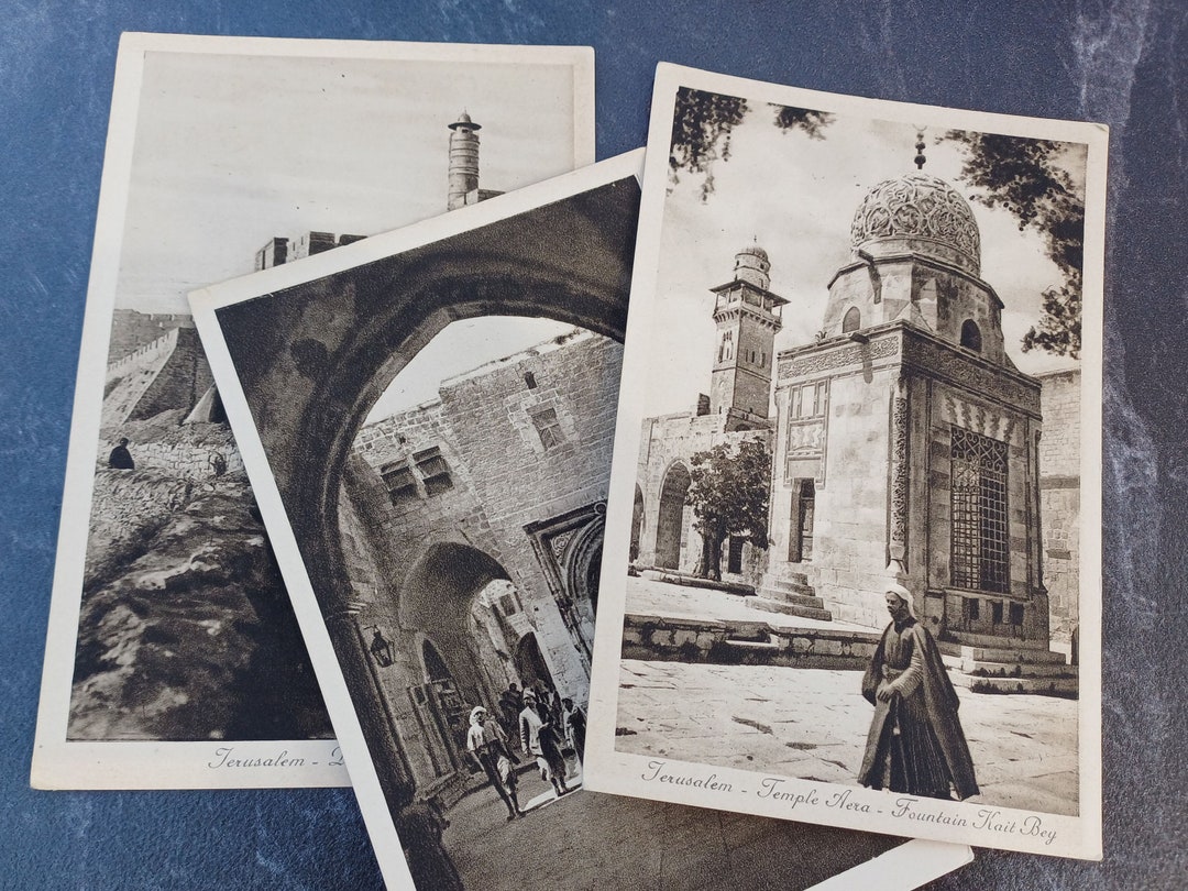 Antique 3 Postcards of Palestine, Lehnert & Landrock, State of ...