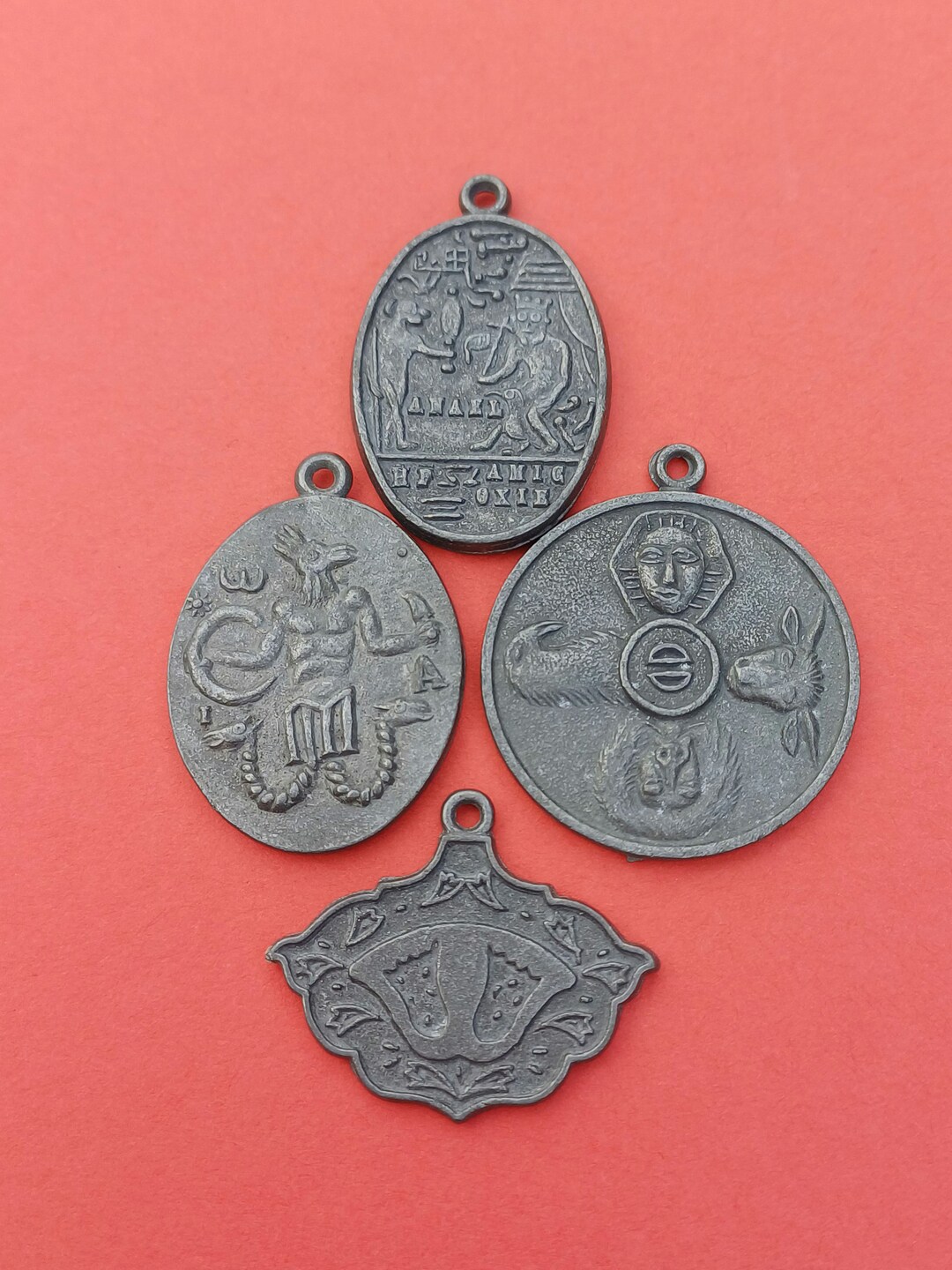 Vintage Talisman Charms, Vintage Symbols Charms, Vintage Amulets With ...