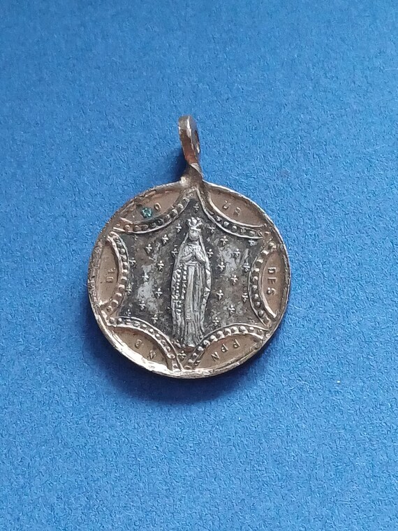 Antique religious Catholic French rare gold and silve… - Gem