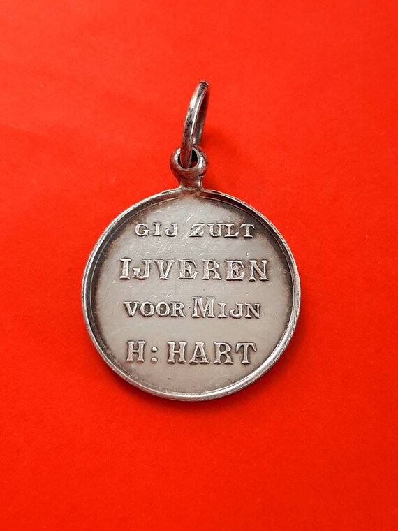 Religious vintage Catholic, hallmark sword silver,med… - Gem