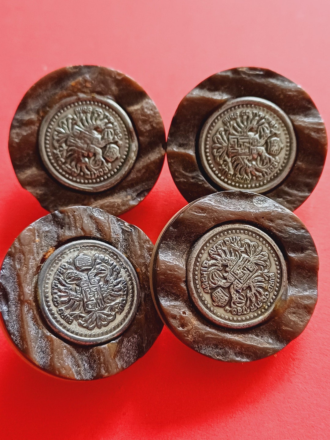 Vintage Handcrafted South German Hunting Buttons, Trachten Buttons ...