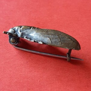 Vintage Brass South French Cicada Brooch, Old Cicada, Insect Brooch ...