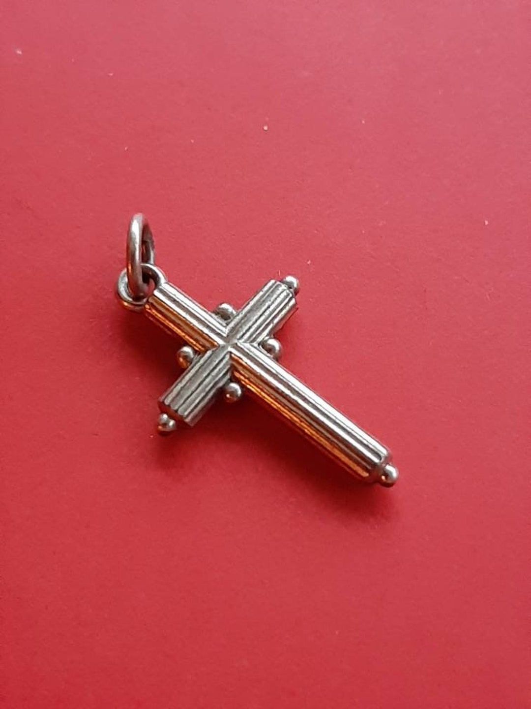 Vintage Religious Catholic Gold Plated Cross Charm, Gold Plated Cross ...