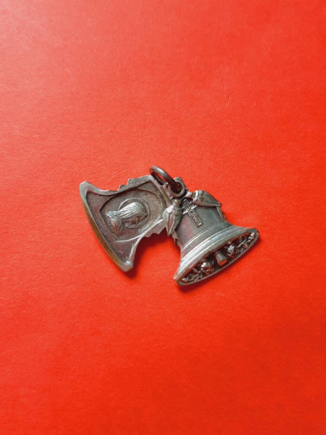 Vintage Religious Catholic Bell Charm, Bell of Our Lady of Lourdes ...