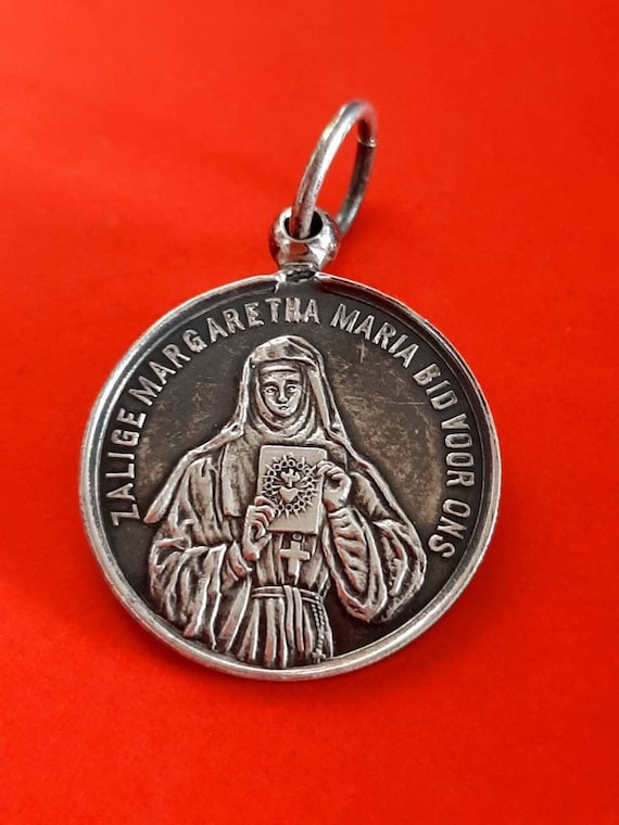 Religious vintage Catholic, hallmark sword silver,med… - Gem