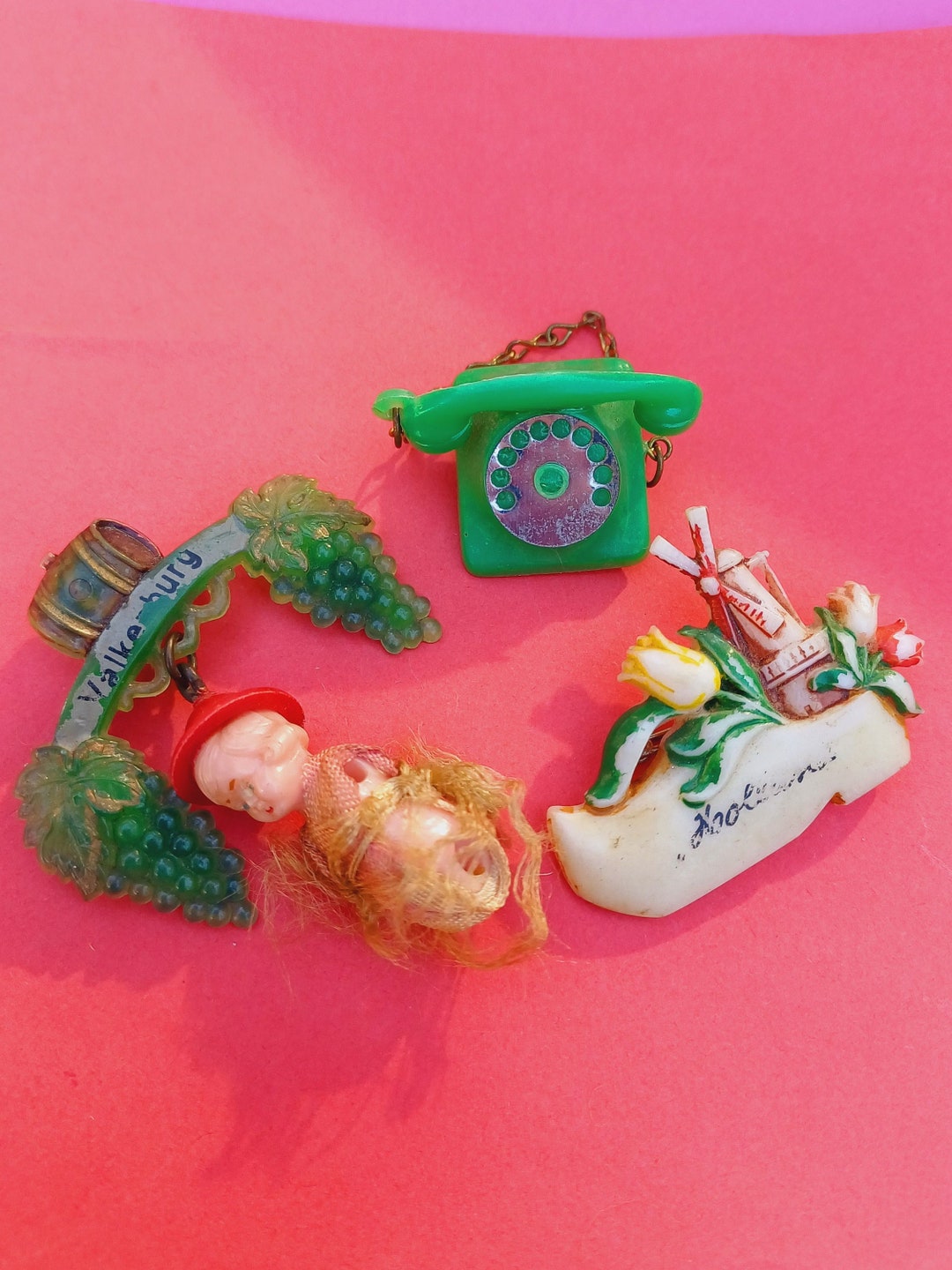 Vintage Diy Mix of Celluloid Hat Pins, Old Brooches, Celluloid Brooches ...