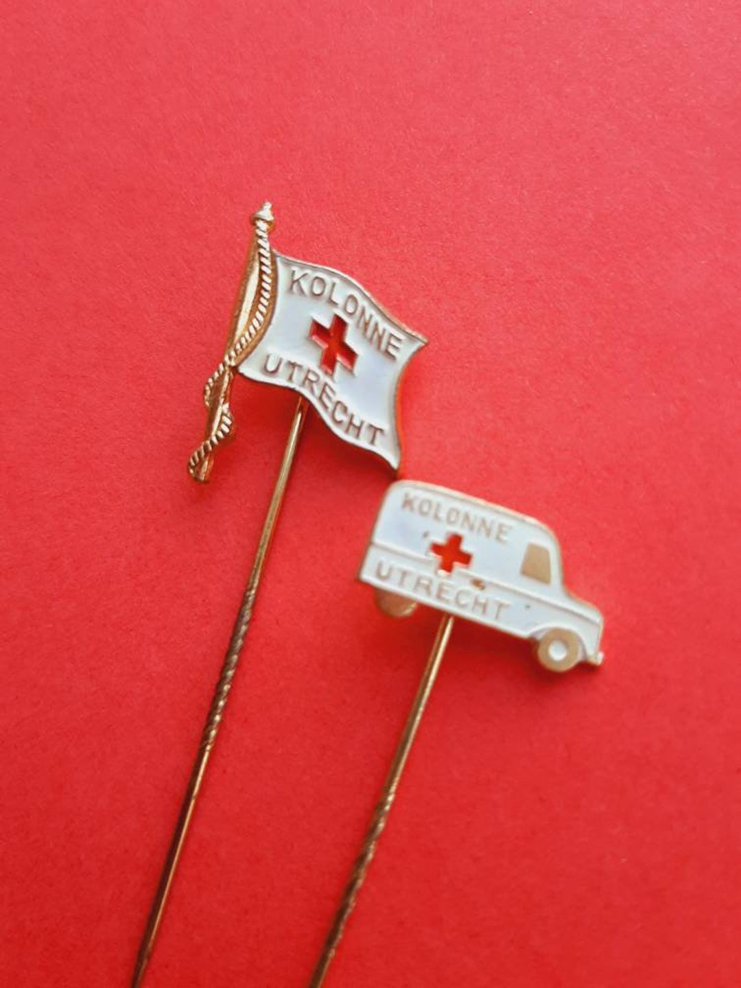 Vintage Dutch Enamel Lapel Pin of Red Cross Collectors Items - Etsy