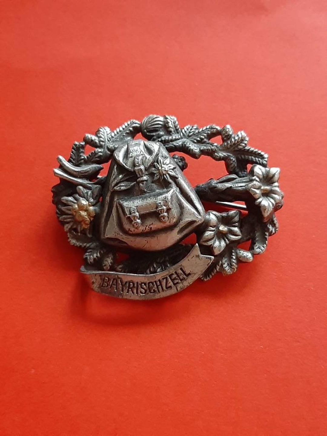 Vintage Detailed Floral Silver and Gold Plated German Bayrischzell ...