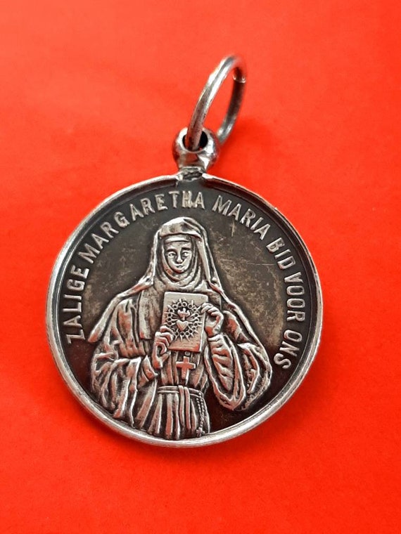 Religious vintage Catholic, hallmark sword silver,med… - Gem