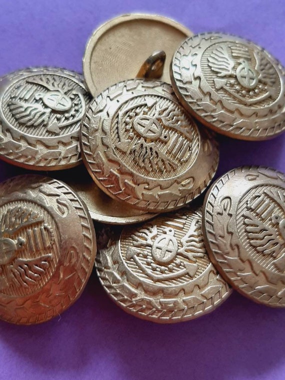 Old Detailed Brass Military Buttons Heraldry Button Coat of - Etsy
