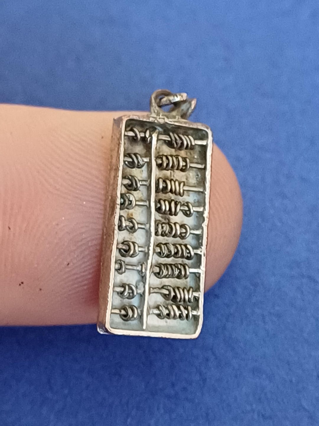 Vintage Very Detailed Silver Charm Maths Abacus, Old Silver Abacus ...