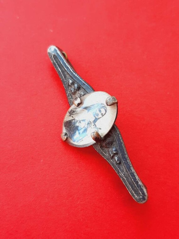 Antique religious Catholic French brooch of Saint The… - Gem