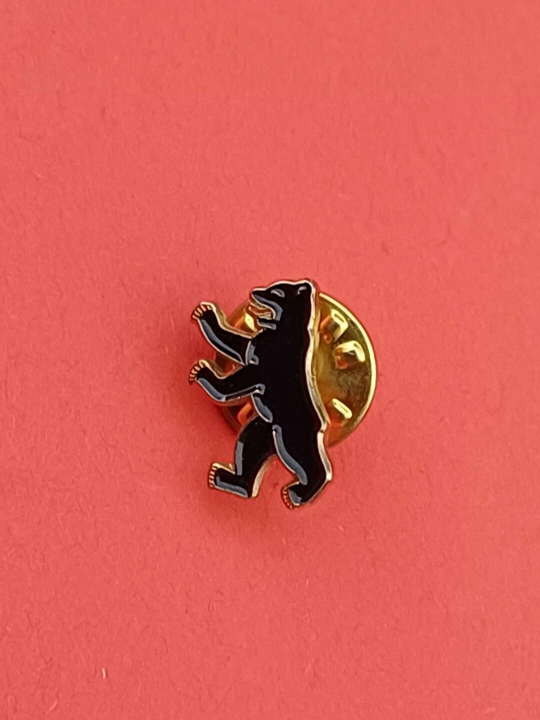 Vintage Germany Gold Plated and Enamel Heraldry Pin of Berlin, Black ...