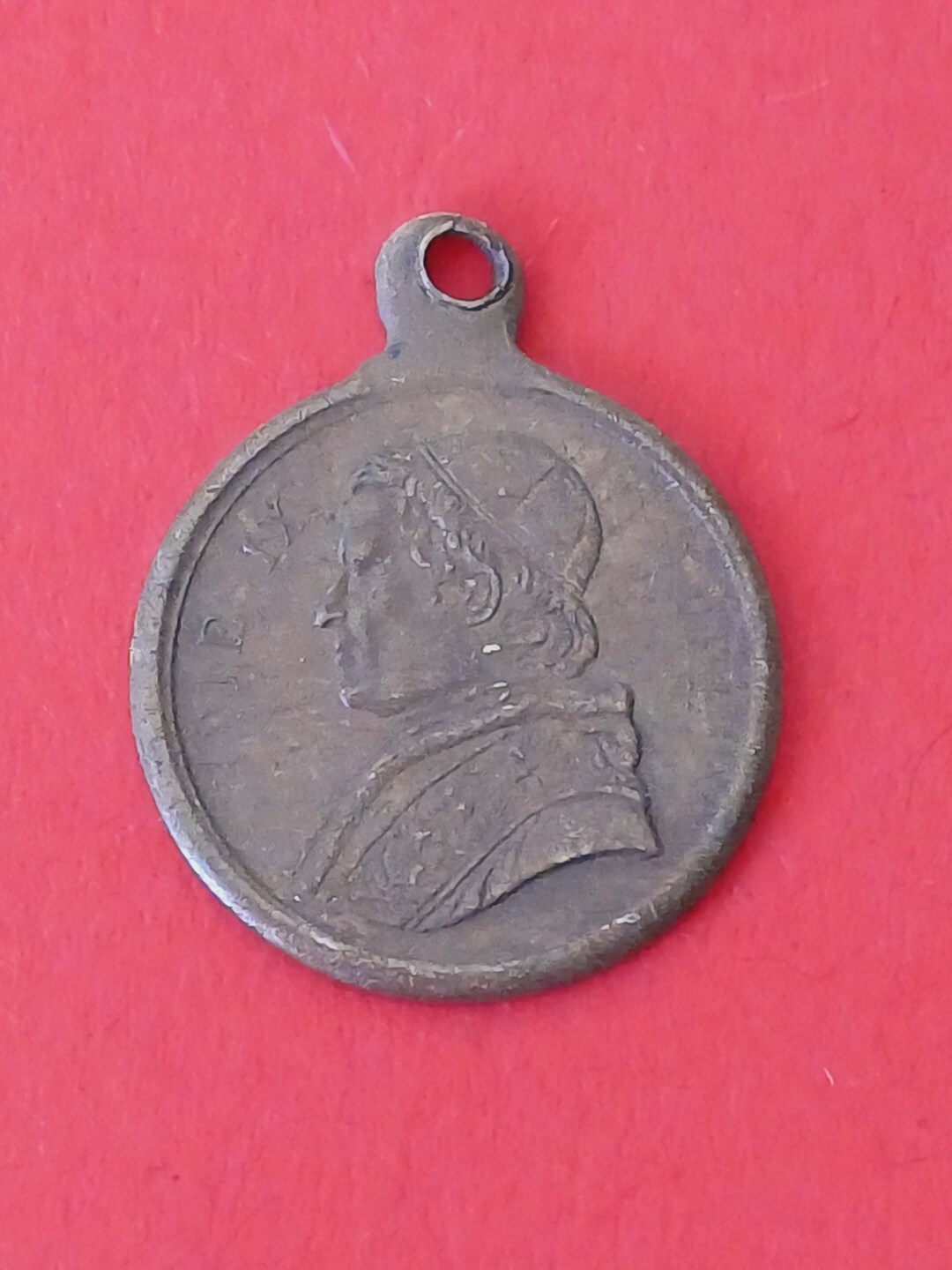 Antique Religious Catholic Brass Medal Pendant of Pope Pius IX, Pio IX ...