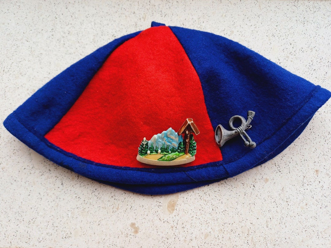 Rare Vintage Skull Cap Hat for Souvenir Hat Pins, Vintage Cap Boys ...