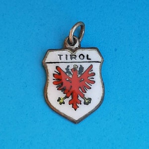 Vintage Silver and Enamel Tirol Austria Charm, Tirol Pendant Souvenir ...