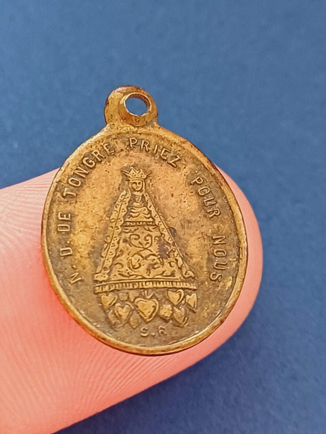 Antique Religious Catholic Brass Charm of Infant Jesus of Prague ...