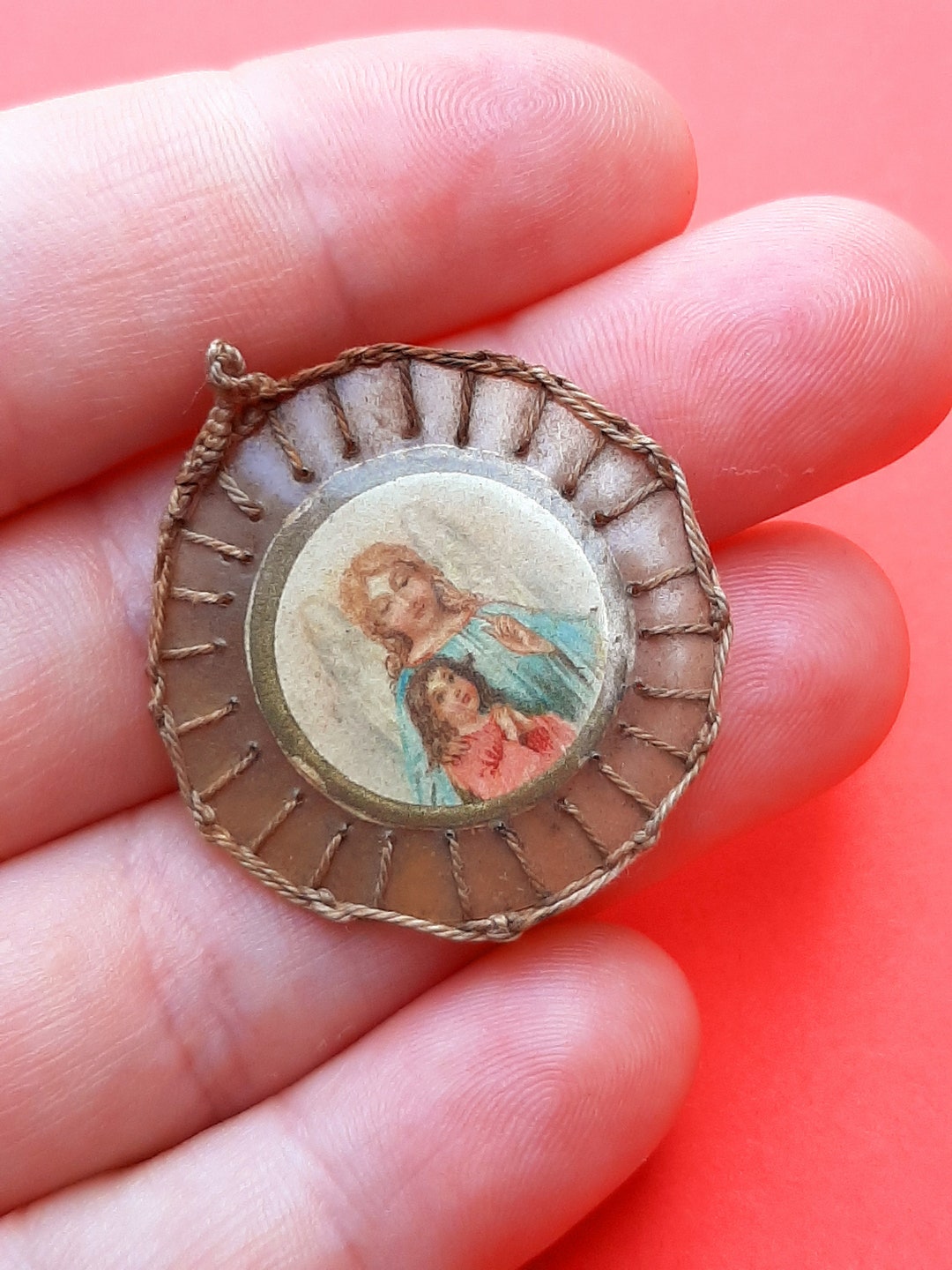 Religious Vintage Catholic Italian Relic of Agnus Dei With Angel ...