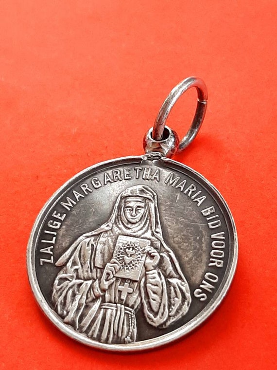Religious vintage Catholic, hallmark sword silver,med… - Gem