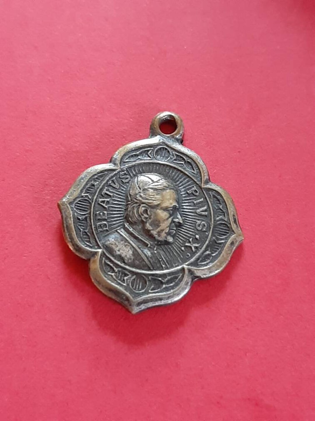 Antique Religious Catholic Pope X Medal Pendant, Charm Pope X Charm and ...