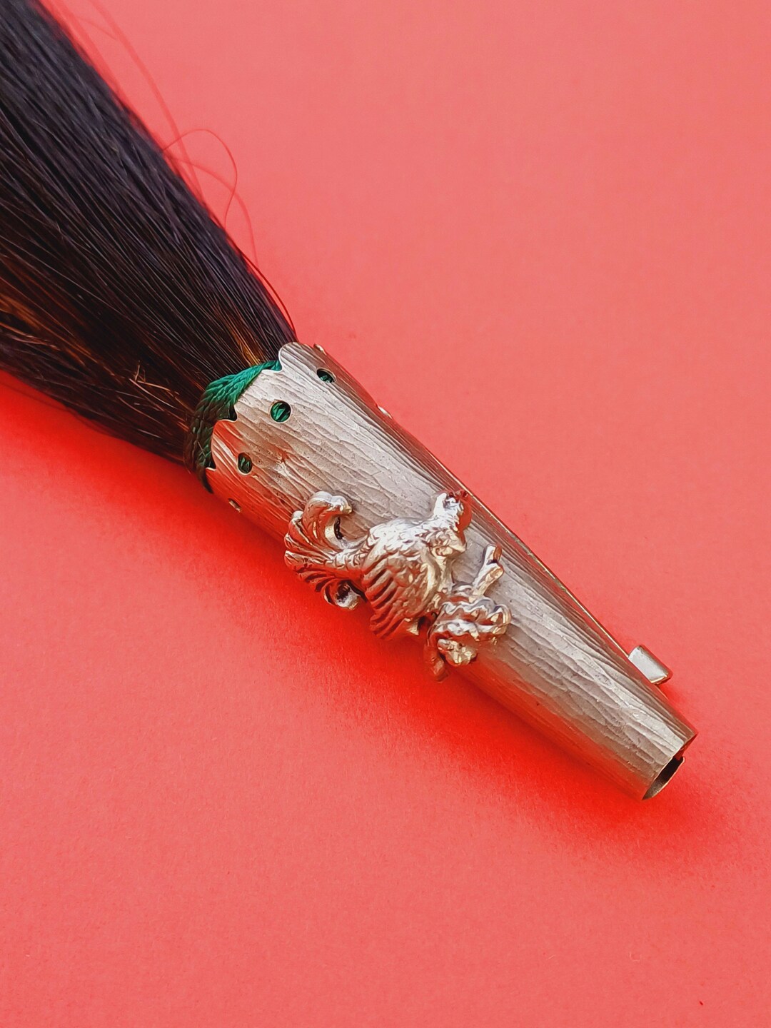 Vintage Silver Plated German Hunter Brooch Pin, Hunting Brooch ...