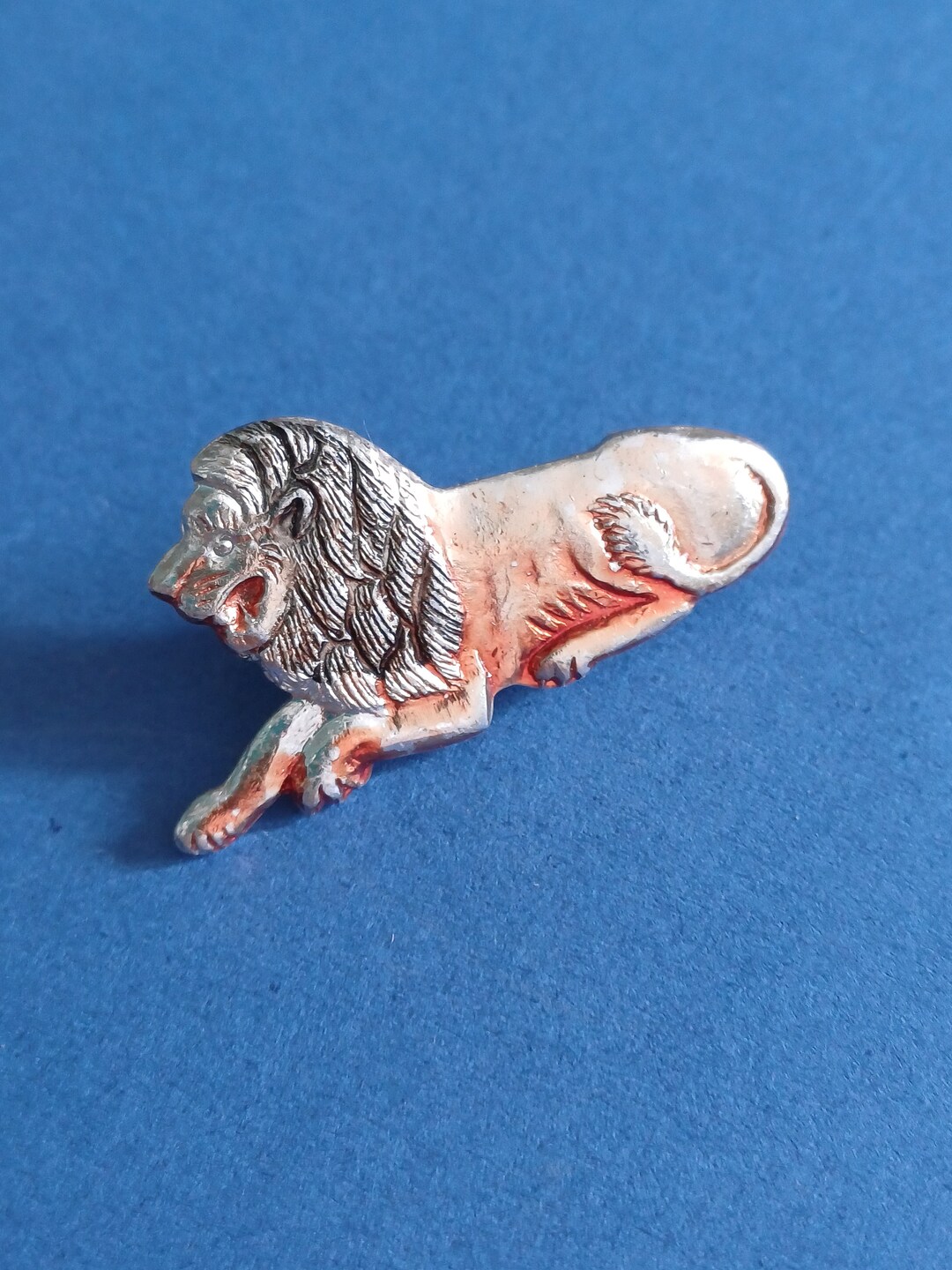 Vintage Brooch of a Lion, Sixties Lion Pin, Colorful Vintage Lion Pin ...