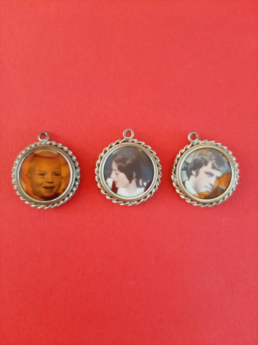 Vintage Brass Photo Lockets, Photo Pendants, Family Charms, Vintage ...