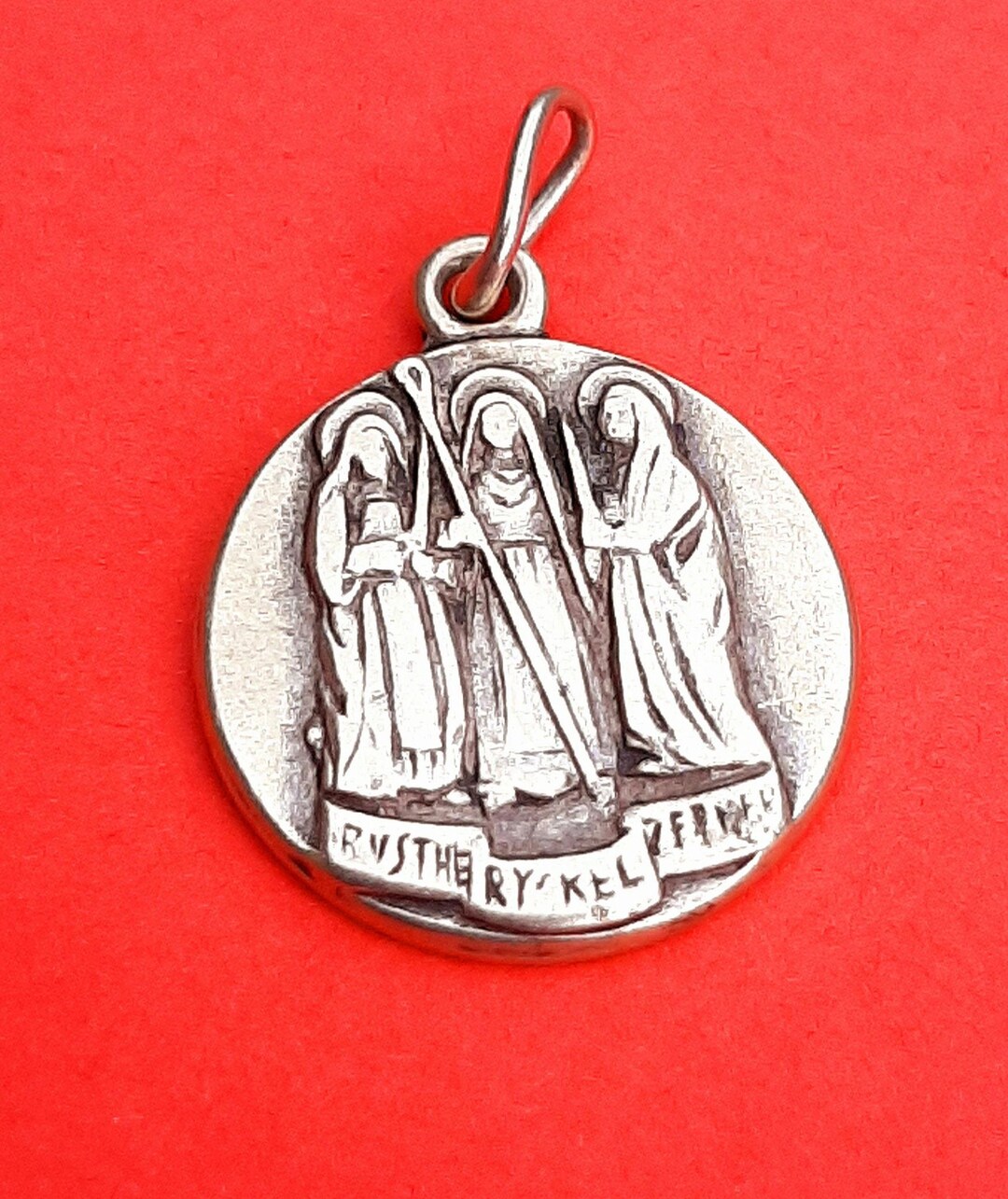 Vintage Religious Catholic Medal Pendant of the Pelerinages De Brusthem ...