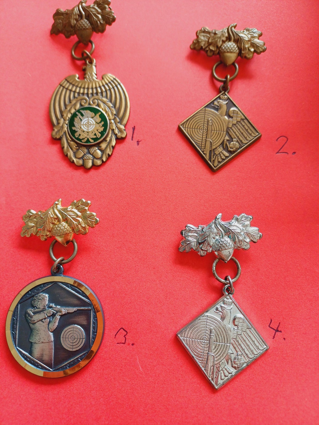 Vintage German Brooch, Hunting Brooch, Oktoberfest, Oak Leafs Brooch ...