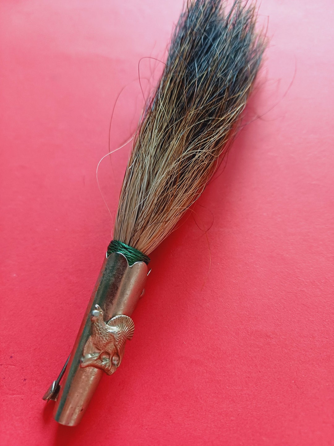 Vintage Silver Plated German Hunter Brooch Pin, Hunting Brooch ...