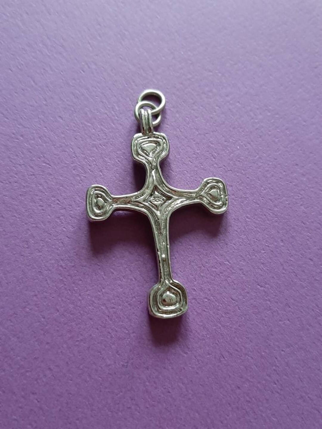 Vintage Religious Catholic Engraved Hallmarked 835 Silver Cross Pendant ...