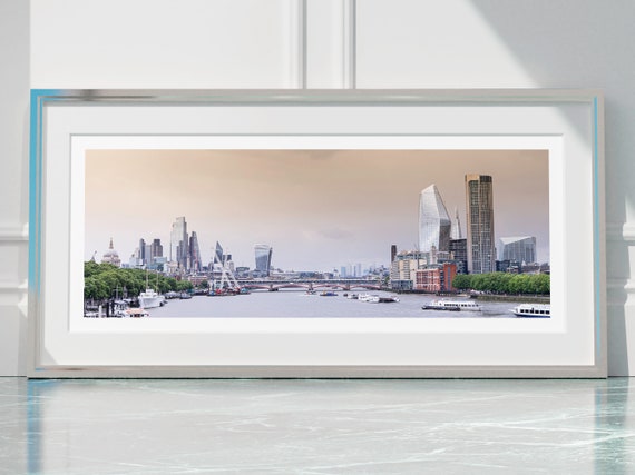 London Skyline Panoramic Wall Art Print. | Etsy