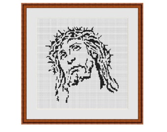 Christ Counted Cross Stitch - Etsy