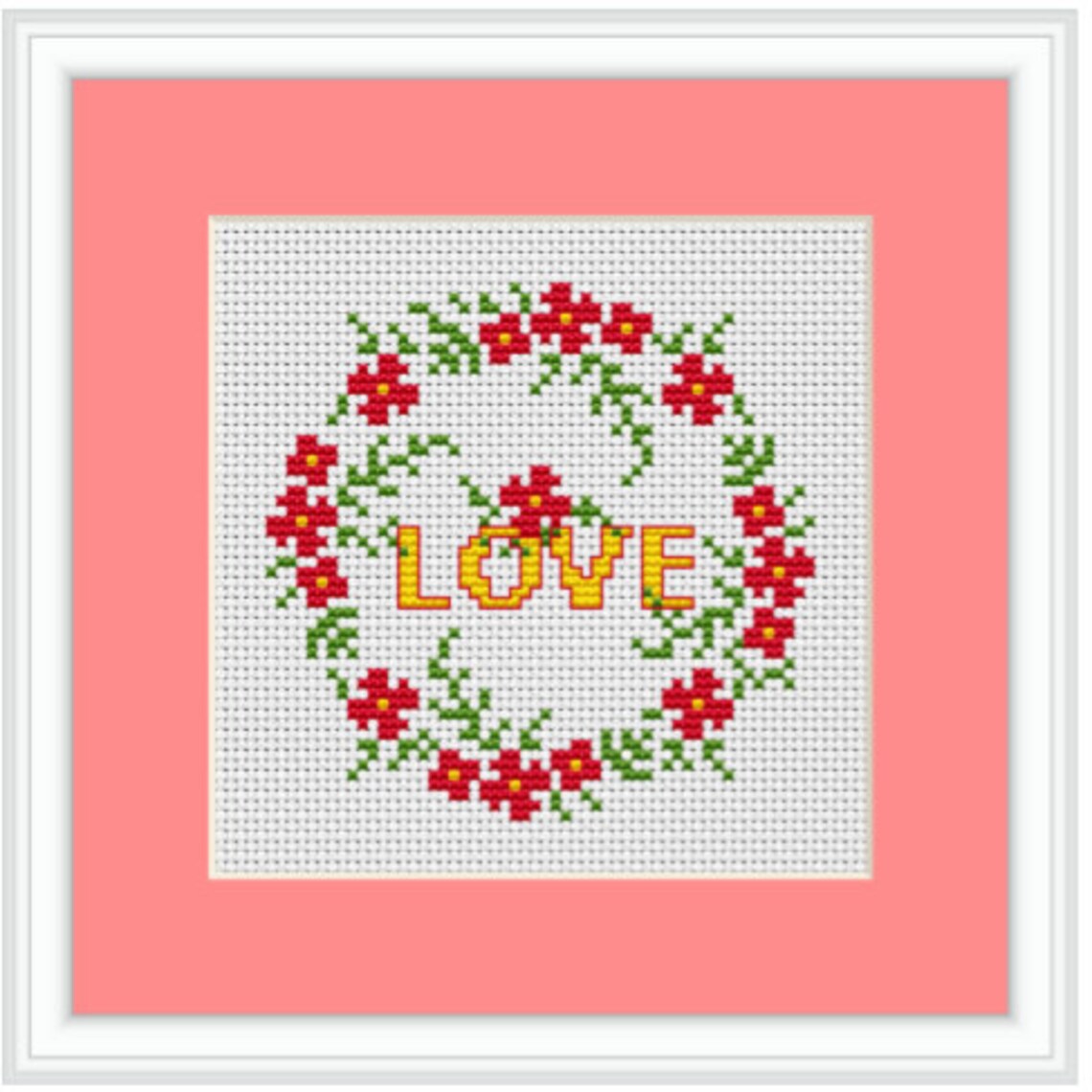 Cross Stitch Kit. Love Cross Stitch Set. Home Decor Kit. Joy. - Etsy