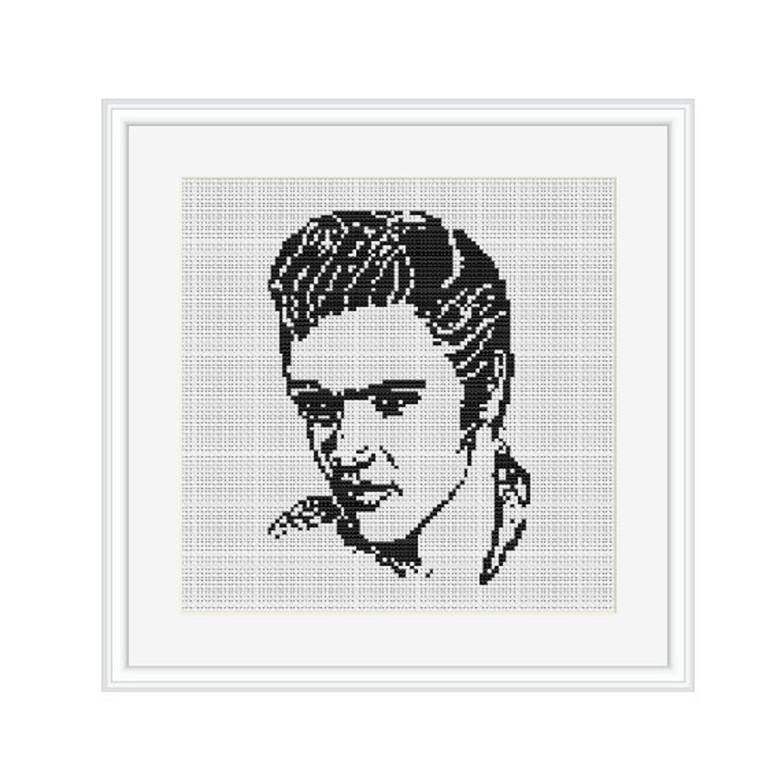 Elvis Presley Cross Stitch Pattern. Singer Cross Stitch - Etsy