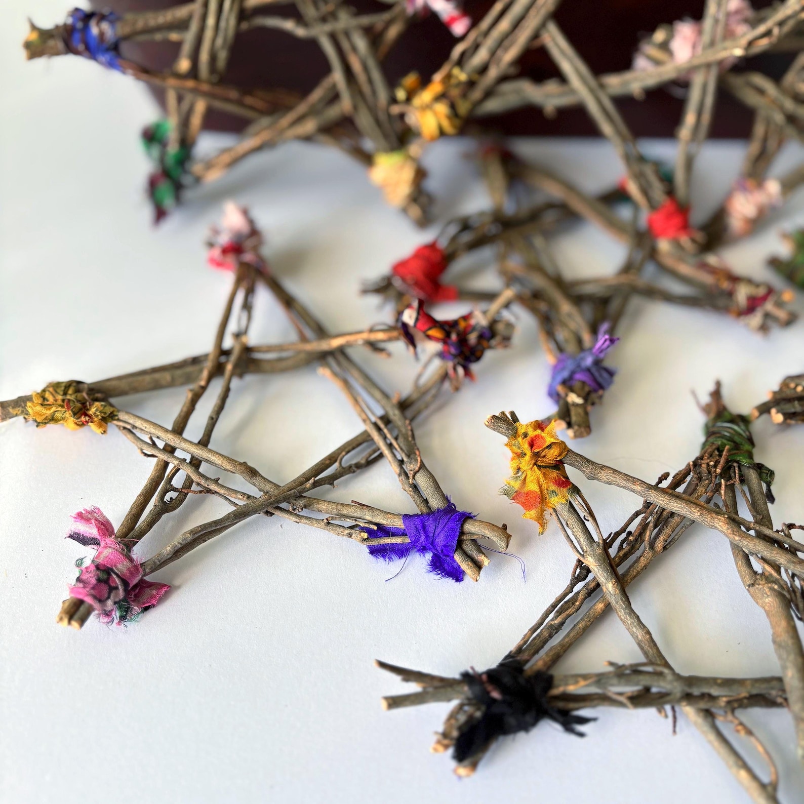Primitive Twig Star Ornament, Rustic Shelf or 3 Tier Tray Decor, Altar ...