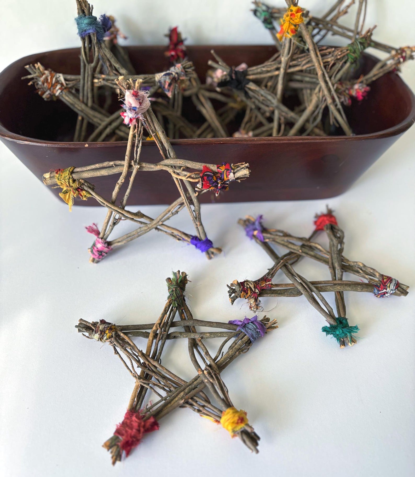 Primitive Twig Star Ornament, Rustic Shelf or 3 Tier Tray Decor, Altar ...