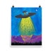 UFO Abducting Dozens of Cats Poster | Sci-fi Wall Decor | Cat Lover ...