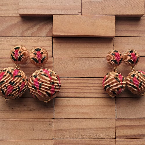 Ivory Olive Jacaranda Bon Bon Clip on Earringsstud / Post | Etsy